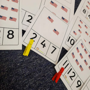 FREE 4TH OF JULY COUNTING CLIP CARDS - BusyPreschooler.com