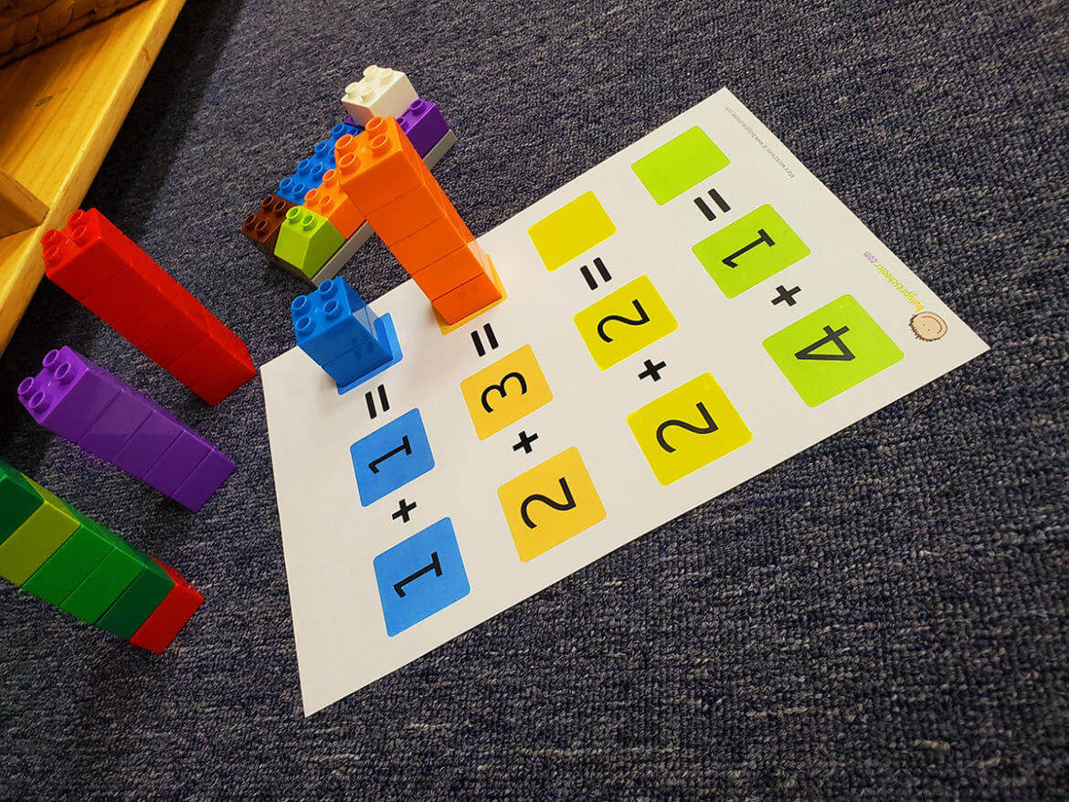 BUILD A TOWER MATH WORKSHEET - BusyPreschooler.com