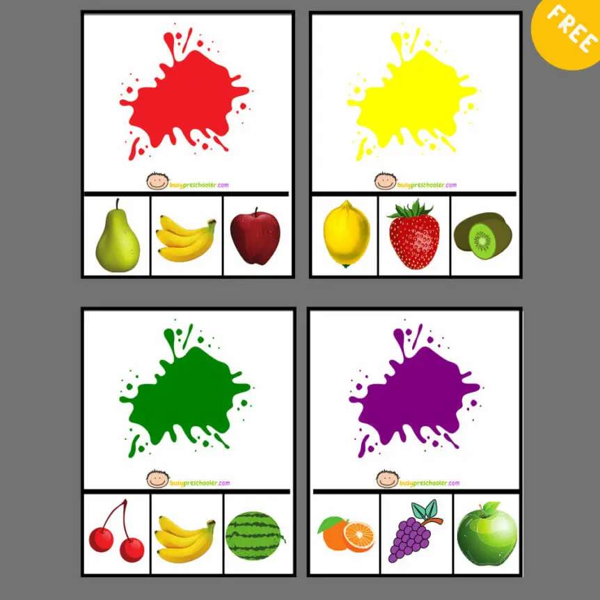 FREE FOOD FLASHCARDS - BusyPreschooler.com
