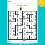 THE NUMBER 2 IDENTIFICATION MAZE - BusyPreschooler.com