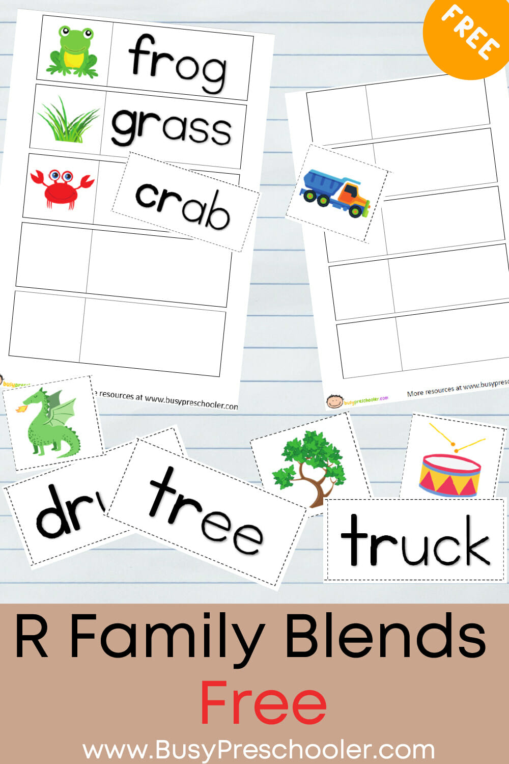 'R' BLENDS FREE WORKSHEETS - BusyPreschooler.com
