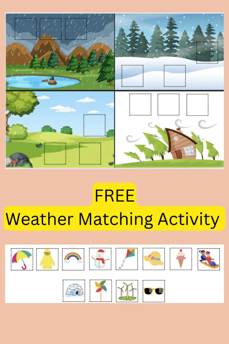 Fun and Educational Weather Matching Activity for Kids