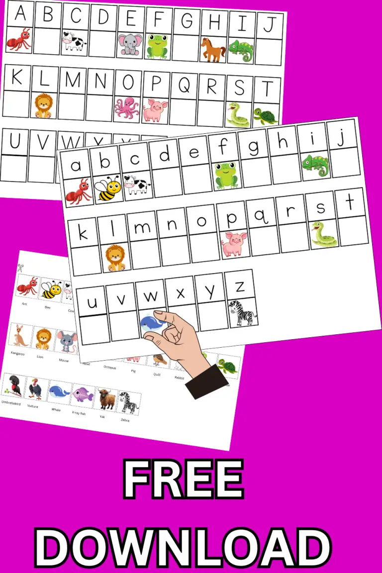 Free Alphabet Animal Sound Matching Printable